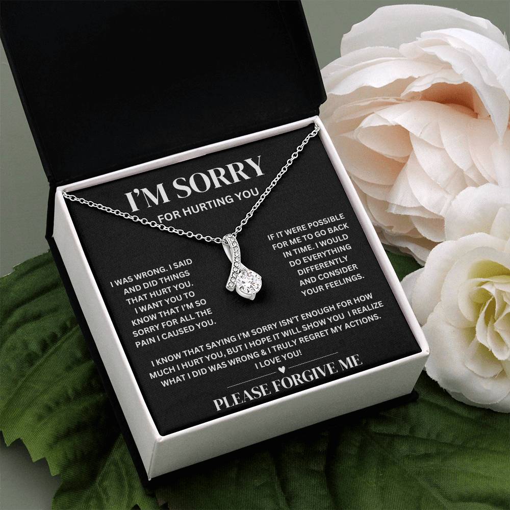I’m Sorry, Please Forgive Me Message Card & Necklace
