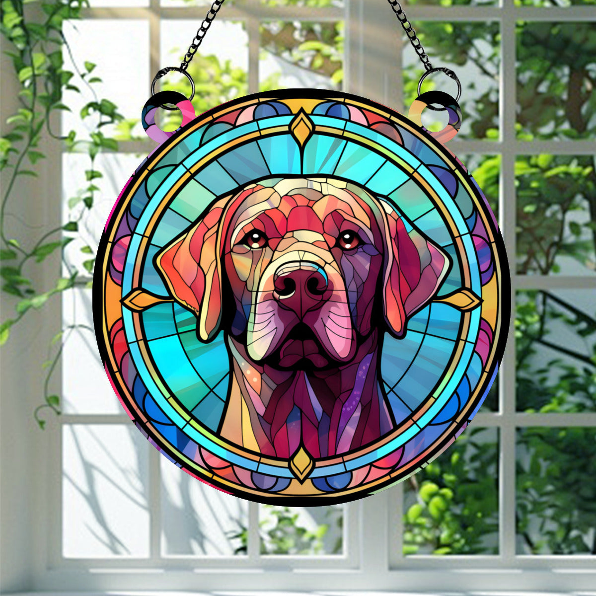 Labrador Stained Glass