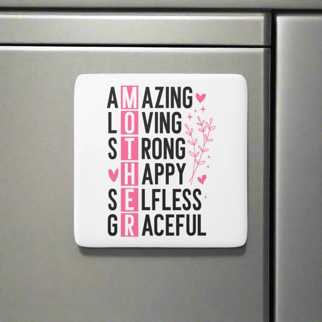 MOTHER Acronym Porcelain Magnet